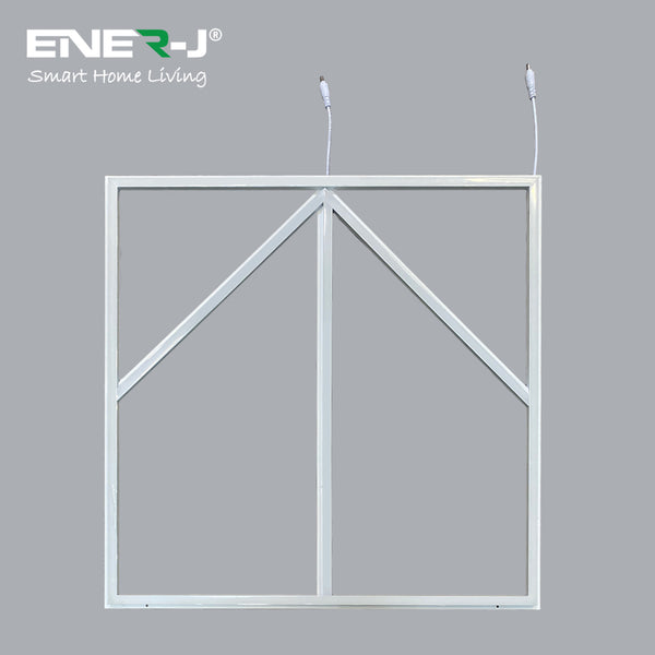 60x60cm LED Frame Panel Light with Blue Arrow Design - 40W, Cool White