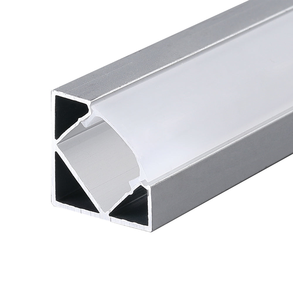 25.21mm x 17.5mm Corner Aluminum Profile with PC Cover - 2m Kit (0.9mm ...