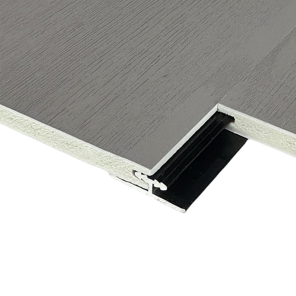 Invisible line Aluminium Trims for 8mm Charcoal boards, Black Size: 30