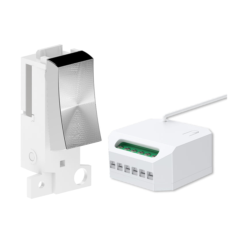 Kinetic Grid Switch + WiFi RF Receiver | Satin Chrome