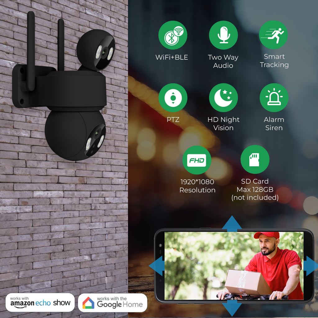 Smart Wi-Fi Dual Lens Outdoor IP Camera & Smart Surveillance