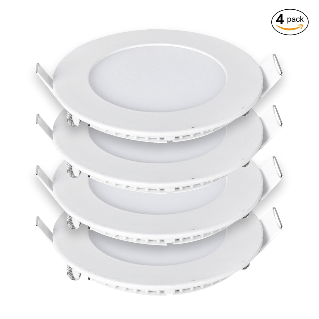 Pack of 4 12W Recessed Round LED Downlight Mini Panel 175mm Diameter,