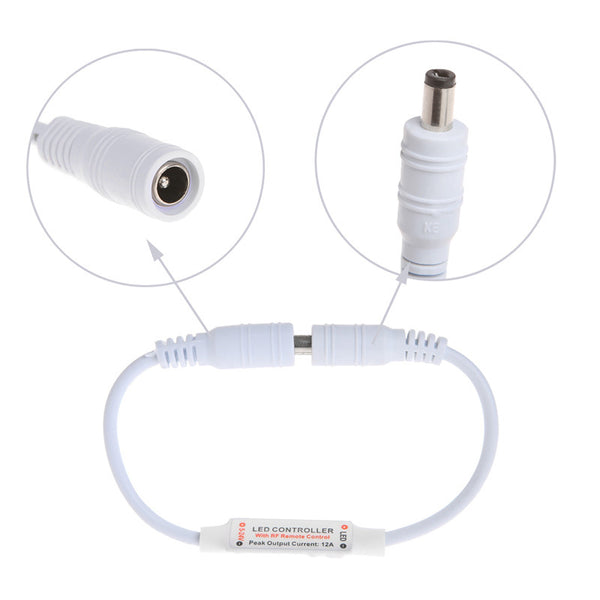 LED Strip Dimmer Controller with 11-Key Remote - Adjust Brightness and