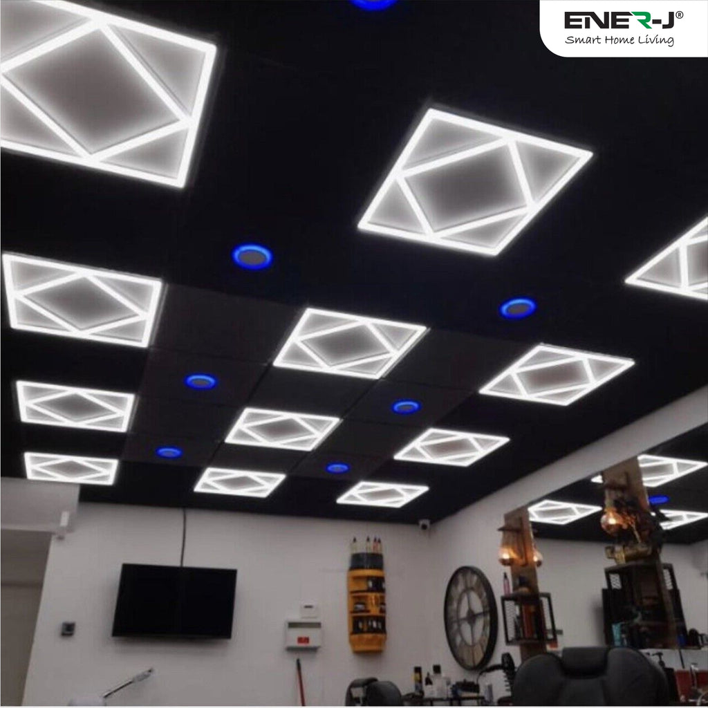 Stylish Double Square Borderline LED Ceiling Panel 60x60cms, 4000 Lume ...