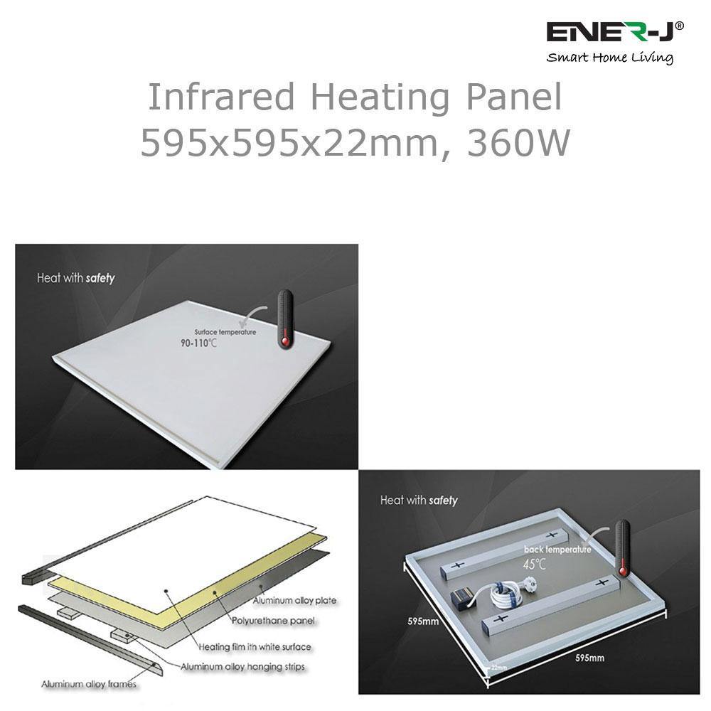 360W Infrared Panel Heater – Wall & Ceiling Mount