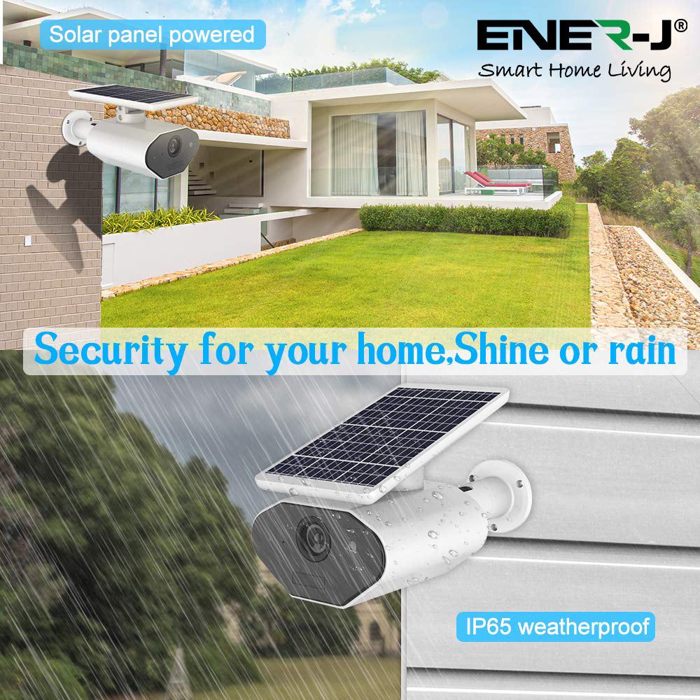 Smart Solar Powered Wireless Outdoor IP Camera 1080P, IP65