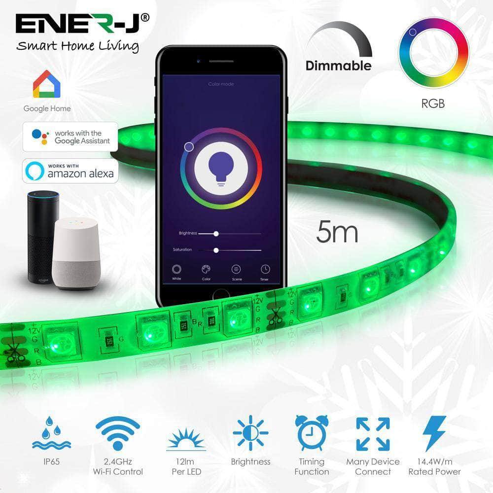 Smart WiFi 5m RGB LED Strip Kit - ENER-J SMART HOME