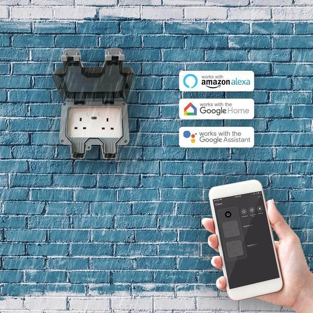 Smart Wi-Fi Weatherproof Double Socket | ENER-J