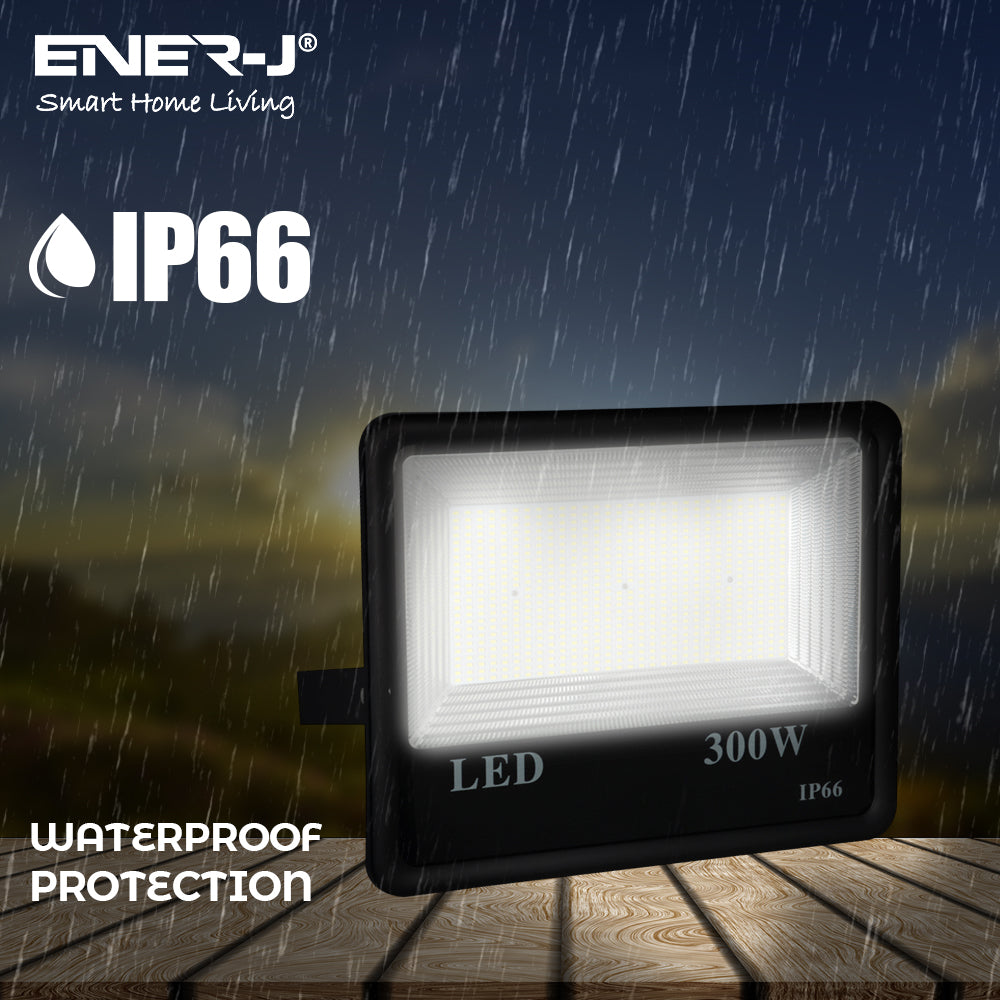 300W Outdoor LED Floodlight, 1500W Halogen Equiv Work Lights, Waterpro