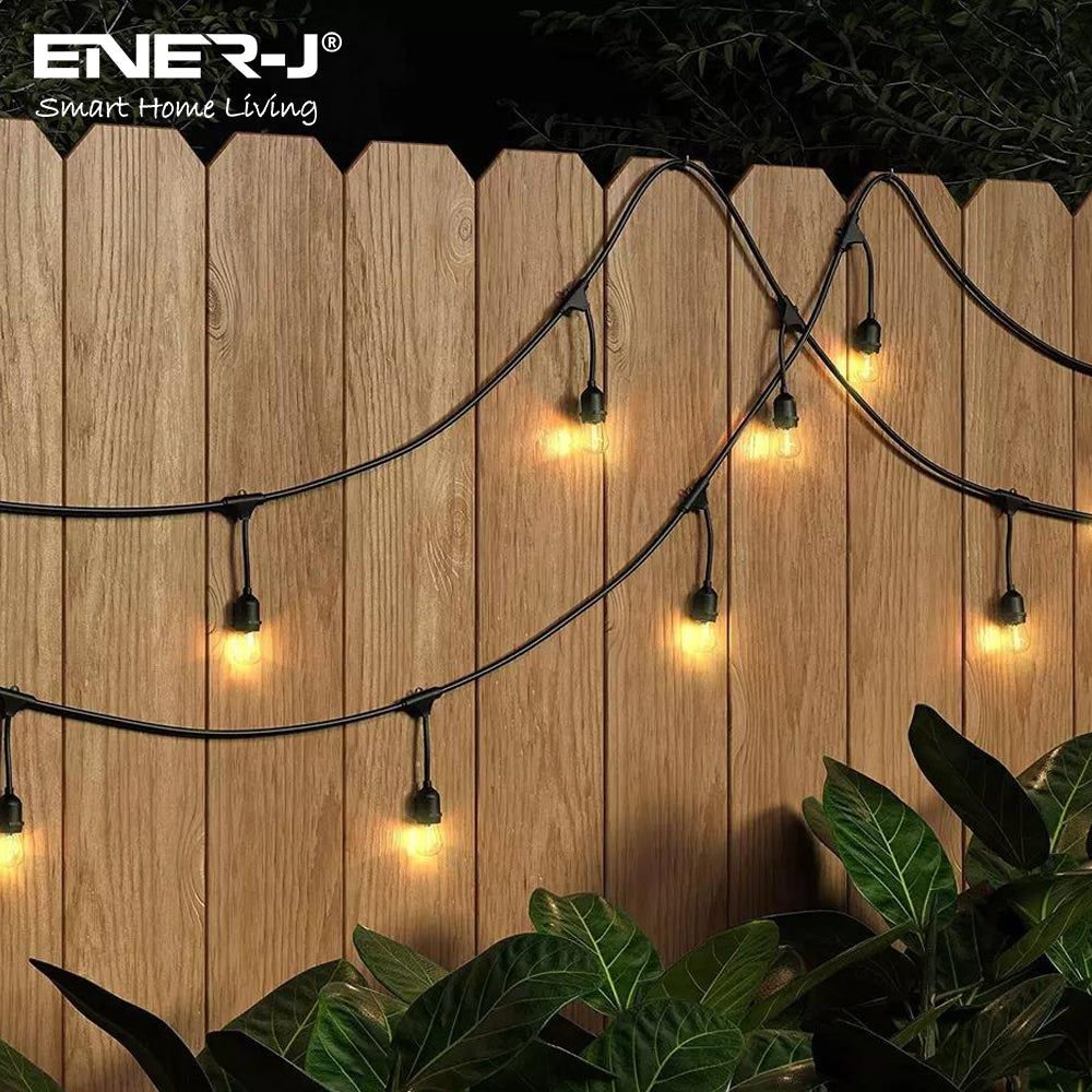 LED Outdoor Garden String Lights, 100FT/30M Festoon Patio Lights IP65
