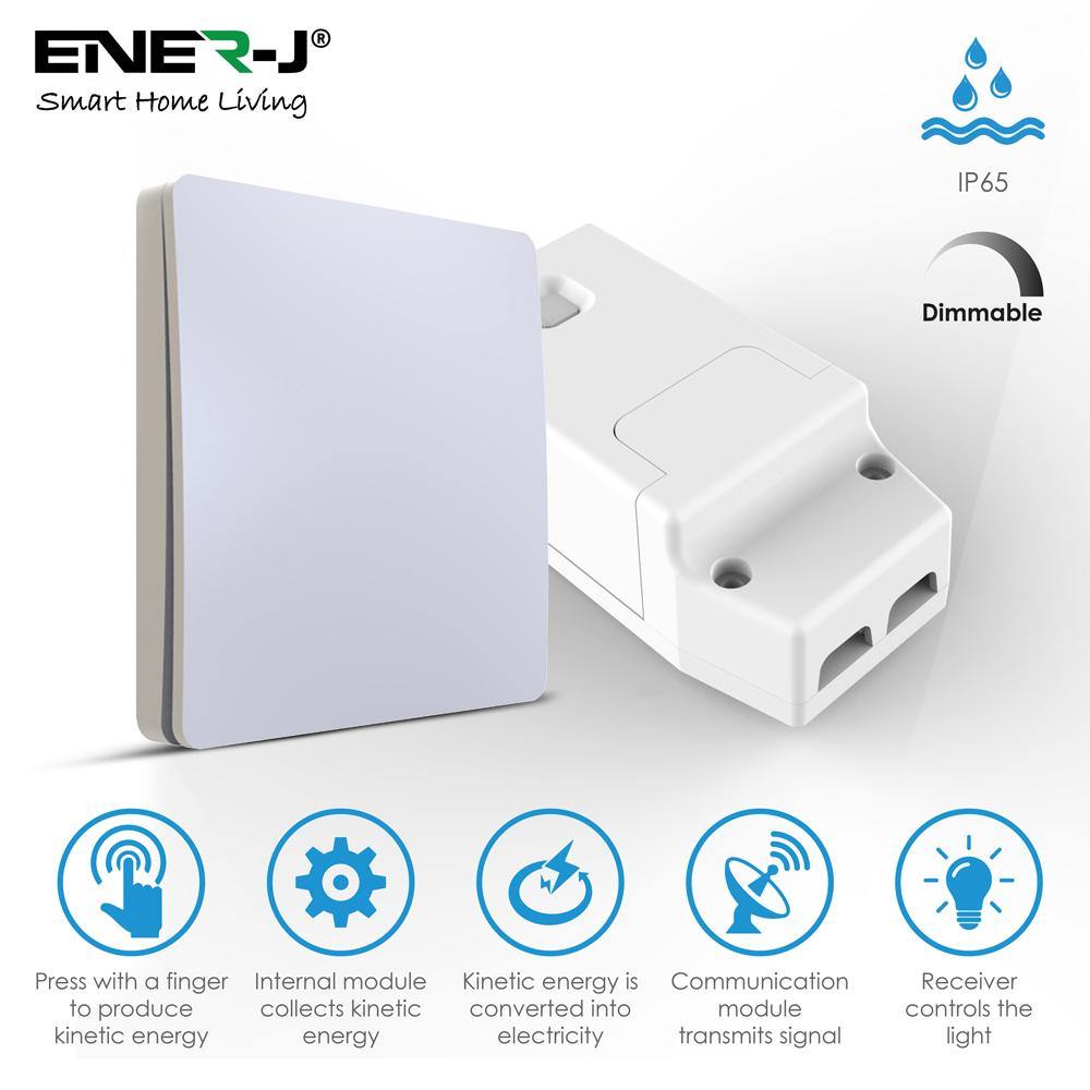 Wireless Kinetic Light Switch Kit | ENER-J SMART HOME