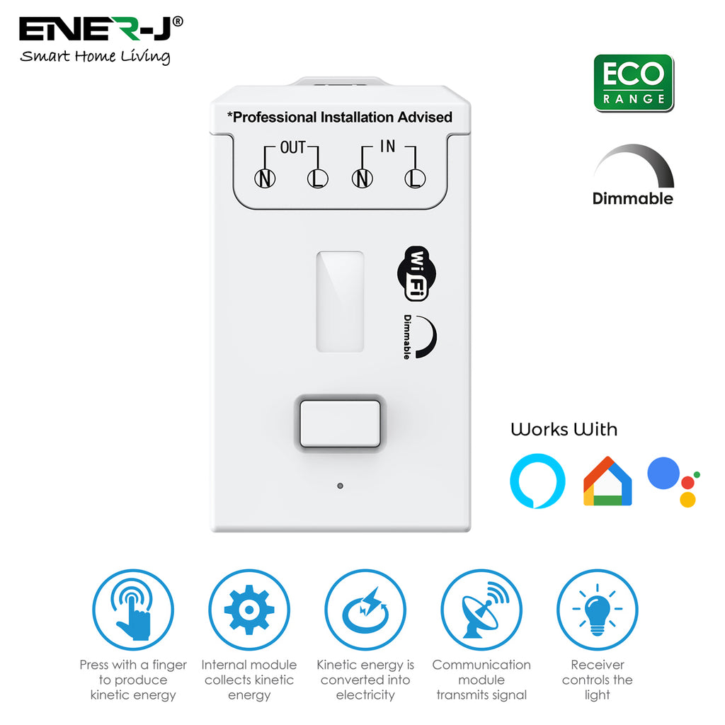 ENER-J SMART HOME Dimmable Receiver for Kinetic Switch