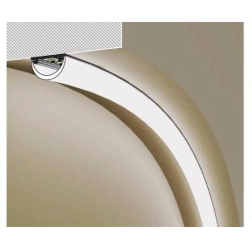 Bendable Aluminium Profile for LED Strip Light Installation, 45 degree